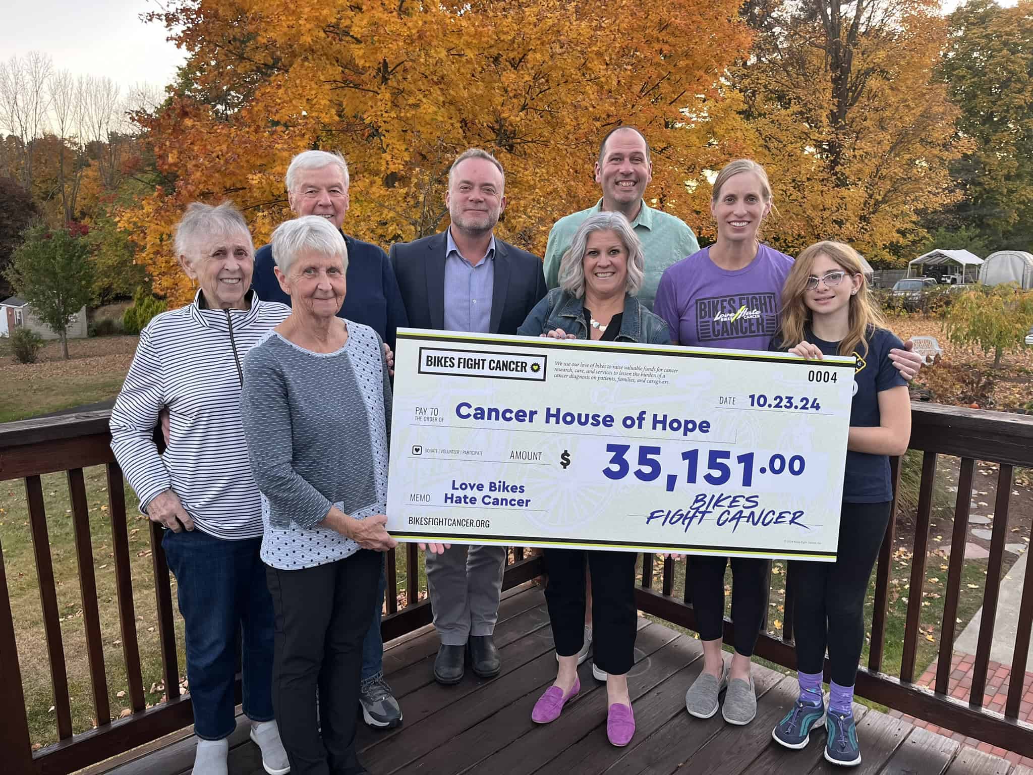 Bikes Fight Cancer Donates $35,151 to Cancer House of Hope | CHD